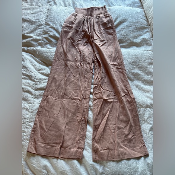 Love Tree | Pants & Jumpsuits | Never Worn Love Tree Muted Pink Linen ...